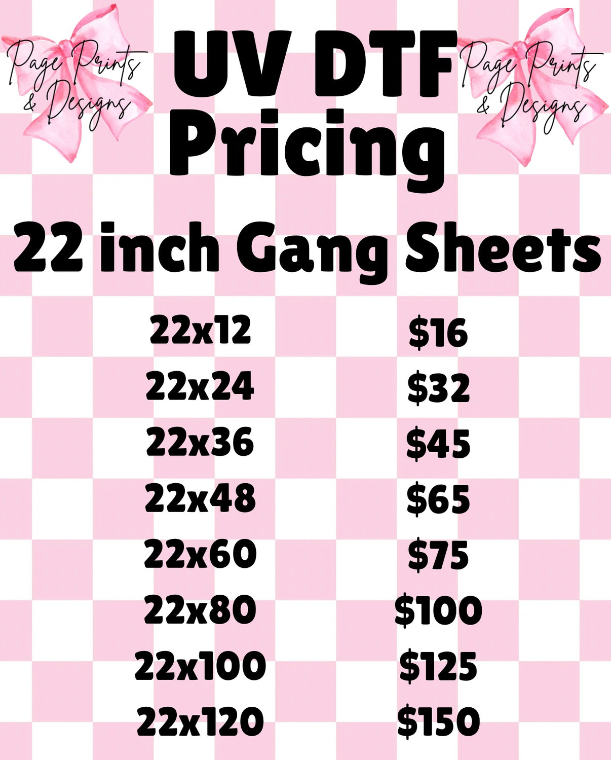 Build a 22" Custom Gang Sheet – Page Prints & Designs