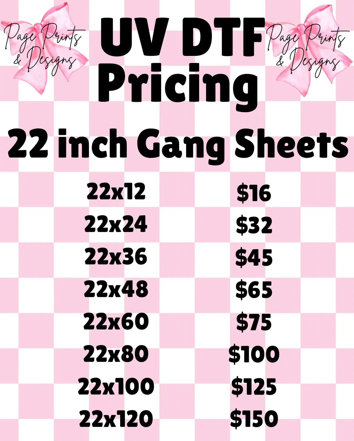 Build a 22" Custom Gang Sheet – Page Prints & Designs